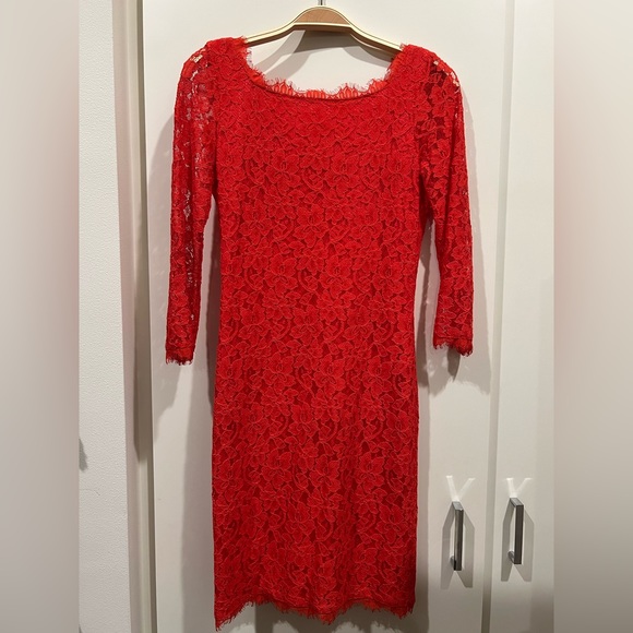 Diane Von Furstenberg | Dresses | Diane Von Furstenberg Colleen Red ...